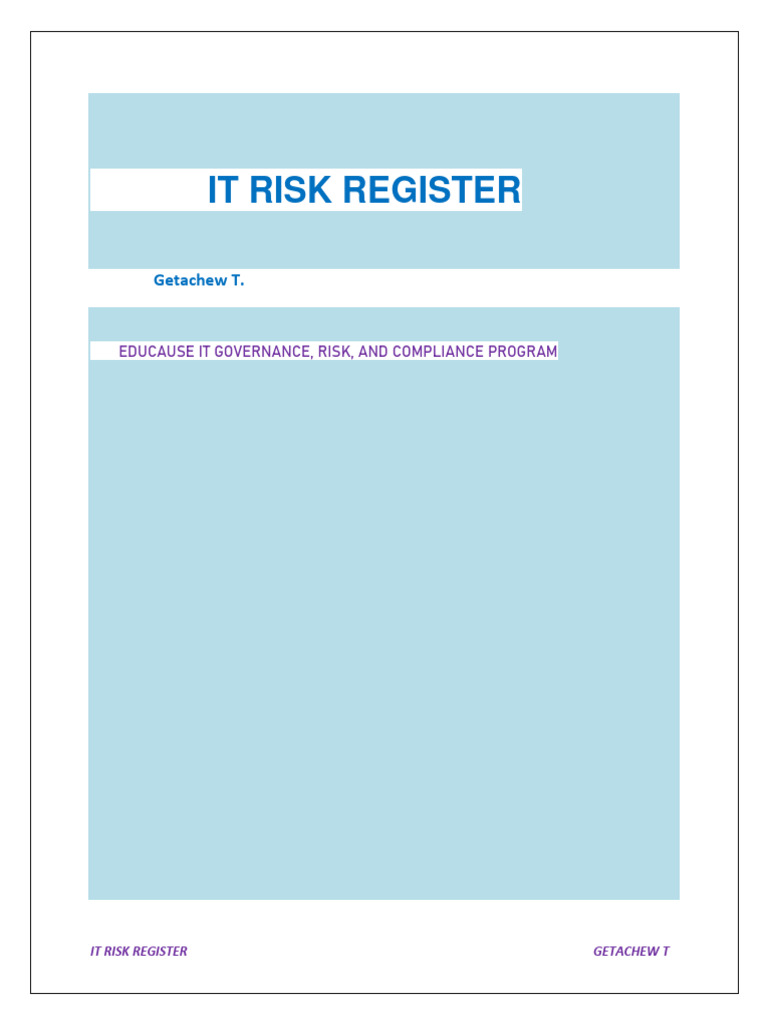 Contoh Risk Register TI | PDF | Audit | Risk