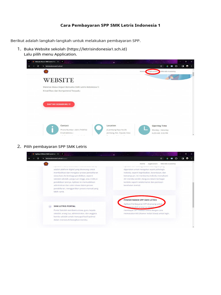Cara Pembayaran SPP SMK Letris Indonesia | PDF | Karier & Perkembangan | Pengelolaan Keuangan & Uang