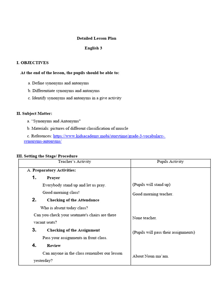 Final Demo Lesson Plan | Download Free PDF | Teachers | Lesson Plan