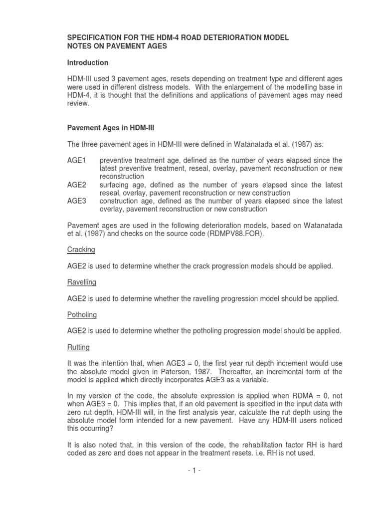 1995 Riley Pavement Ages | PDF | Road Surface | Teaching Mathematics