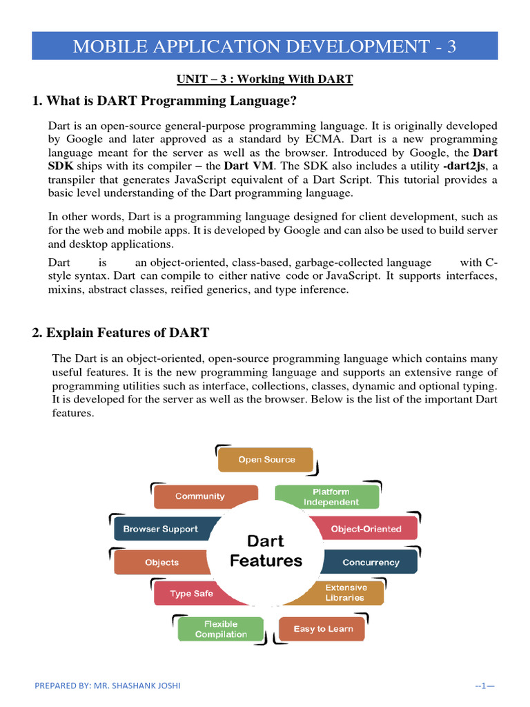 UNIT-3 Working With DART | PDF | Computer Programming | Systems Engineering