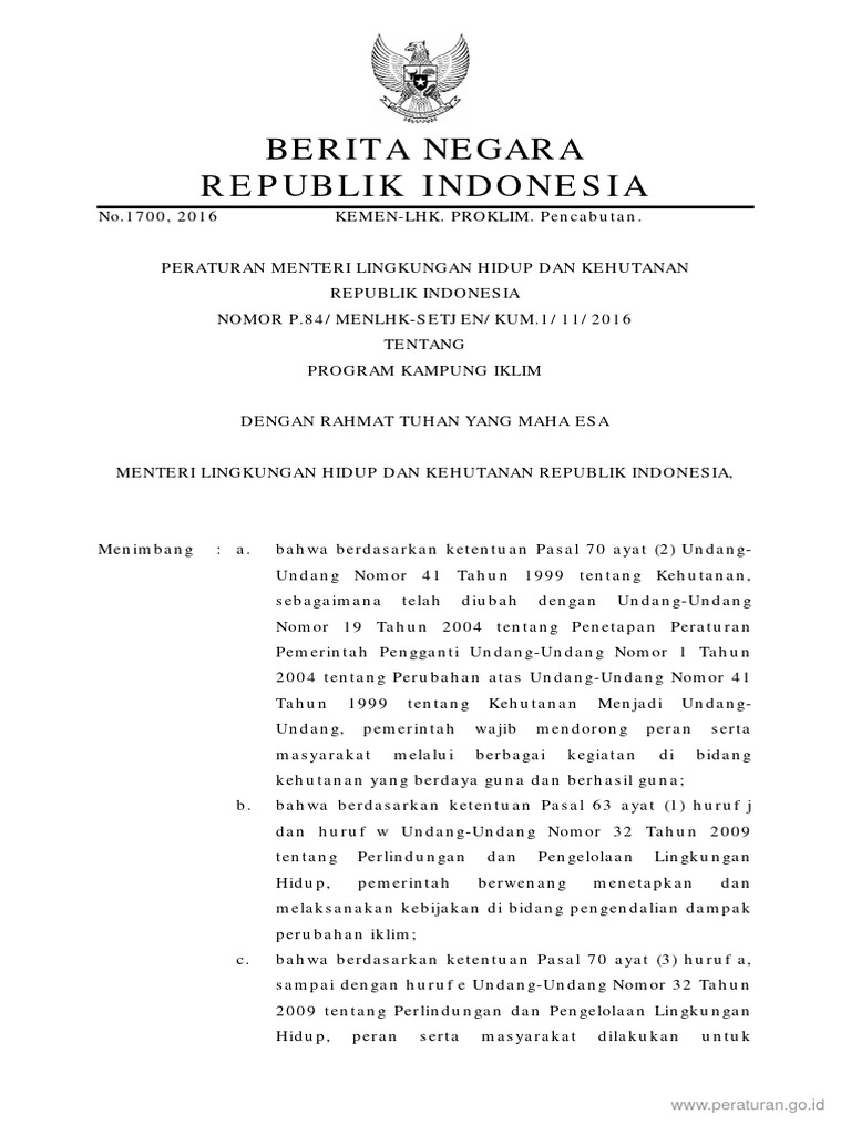 Program Kampung Iklim: ProKlim | PDF