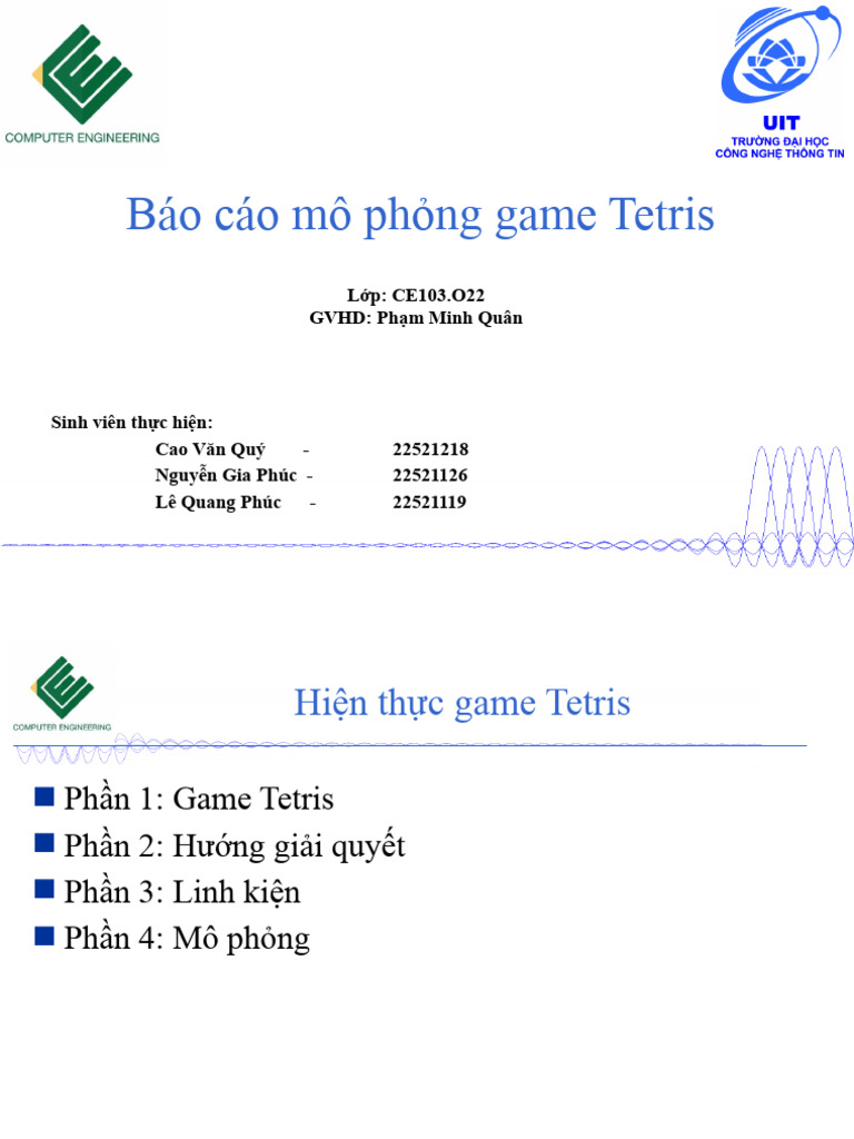 Báo Cáo Mô Phỏng Game Tetris | PDF