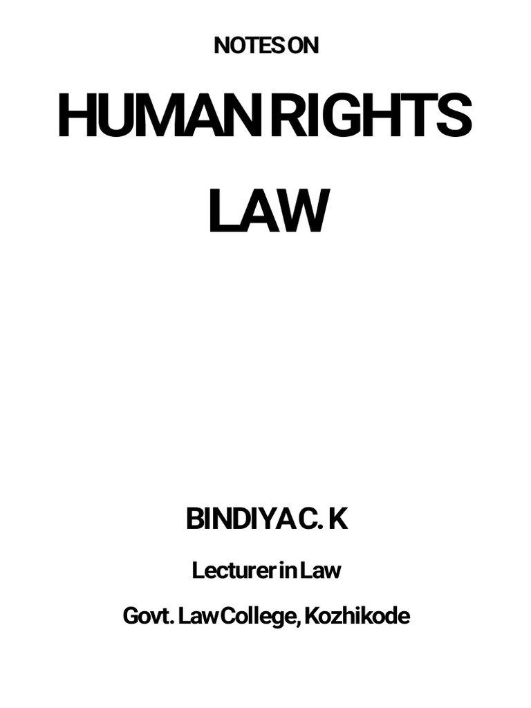 NOTES Human Rights Law | PDF | Human Rights | International Criminal Court