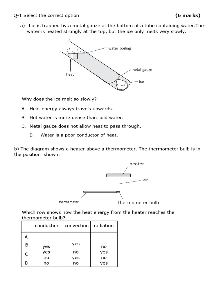 Grade 8 Physics | PDF | Heat | Thermometer