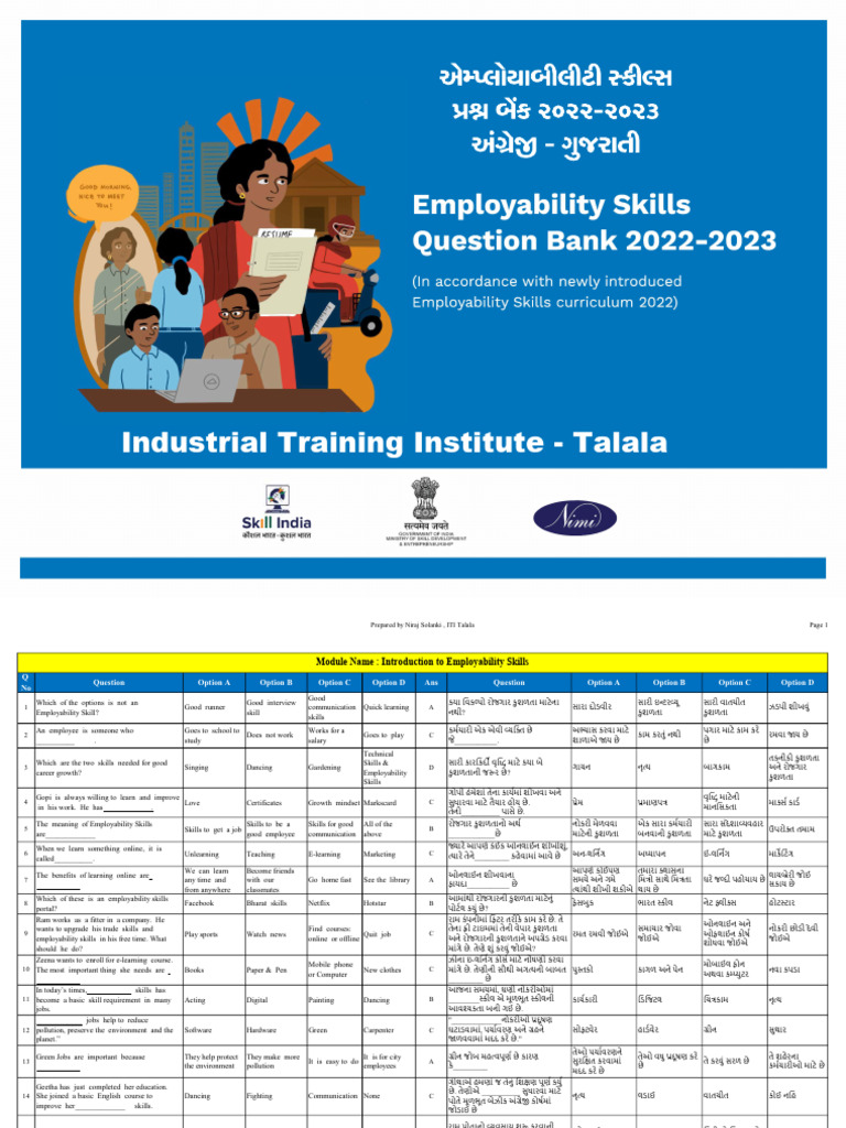 ES 1st Year New QB Gujarati 2023 - 050036 | PDF