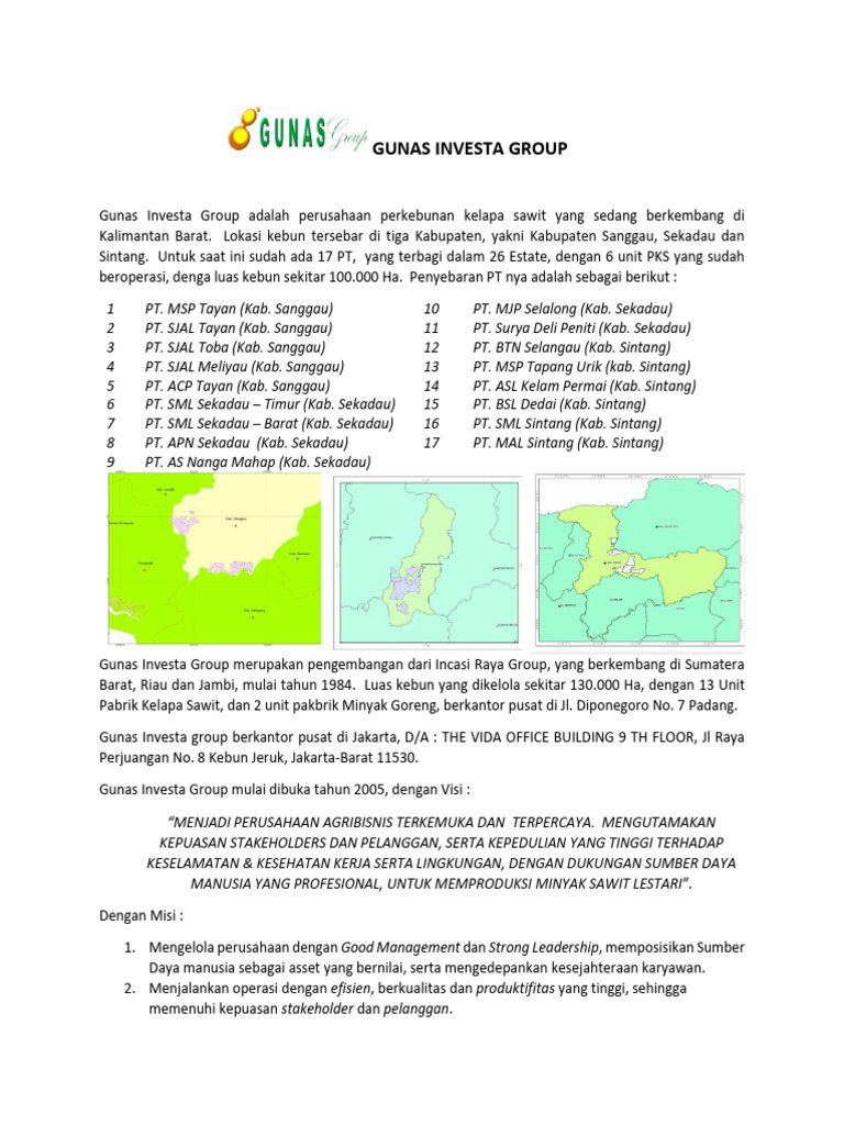 Gunas Investa Group (Profil) | PDF | Bisnis