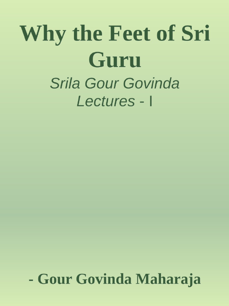 Why The Feet of Sri Guru | PDF | Krishna | Hinduism