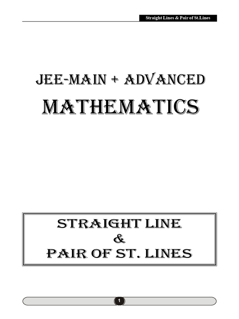 Straight Lines Pdf Cartesian Coordinate System Coordinate System