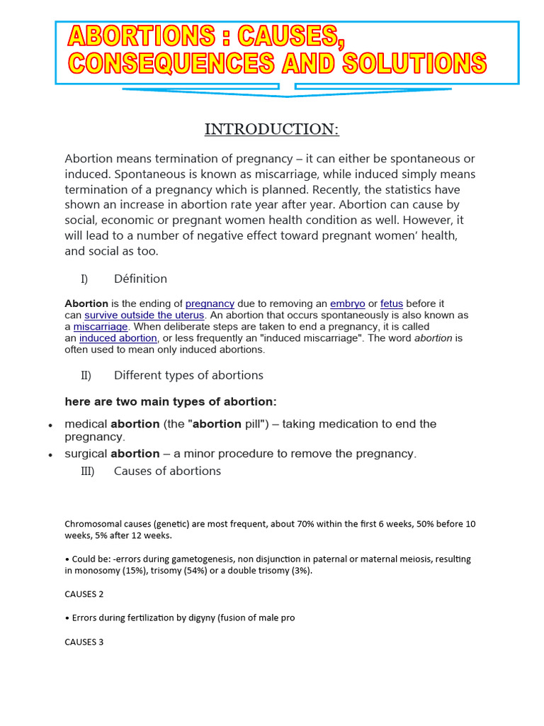ABORTION | PDF | Abortion | Pregnancy