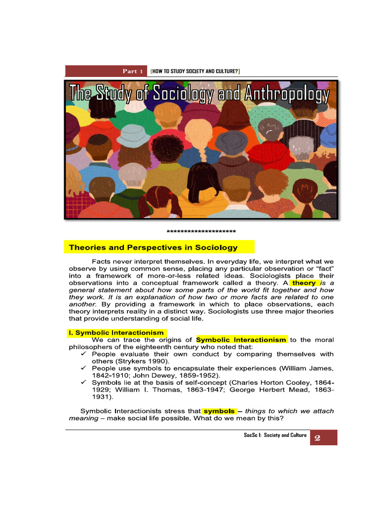 Chapter I Lesson 2 - Theories and Perspective in Sociology | PDF