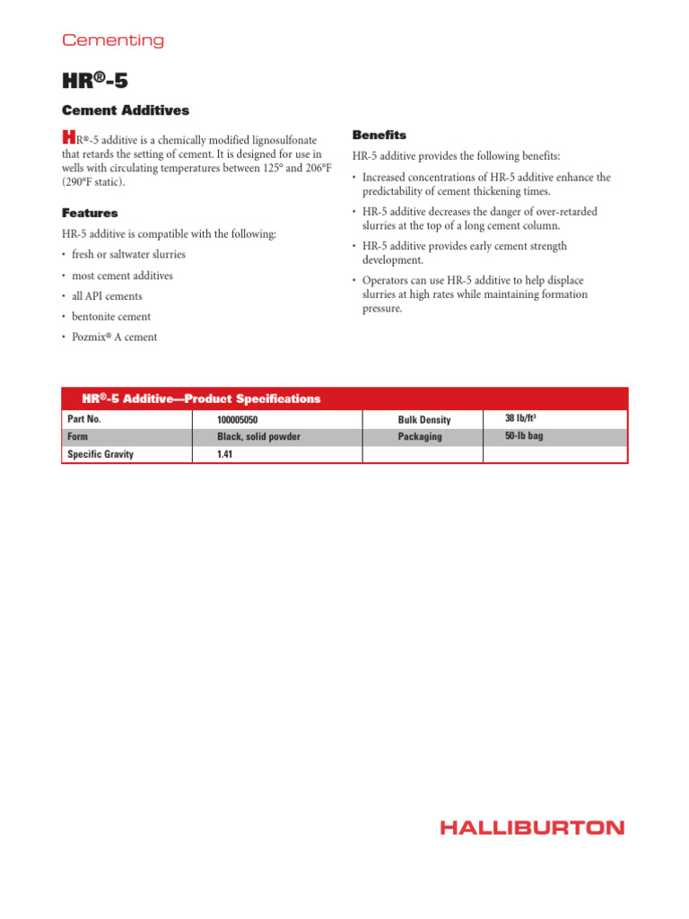Halliburton - HR 5 | PDF