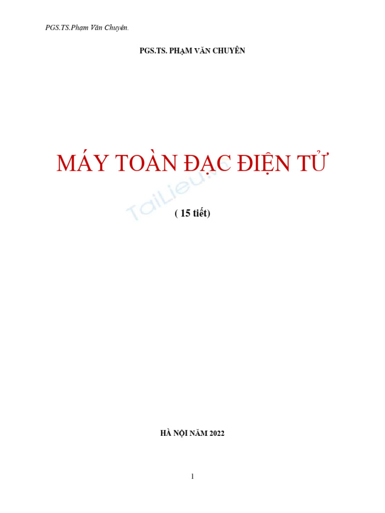 Bai 3 May Toan Dac Dien Tu 15 5284 | PDF