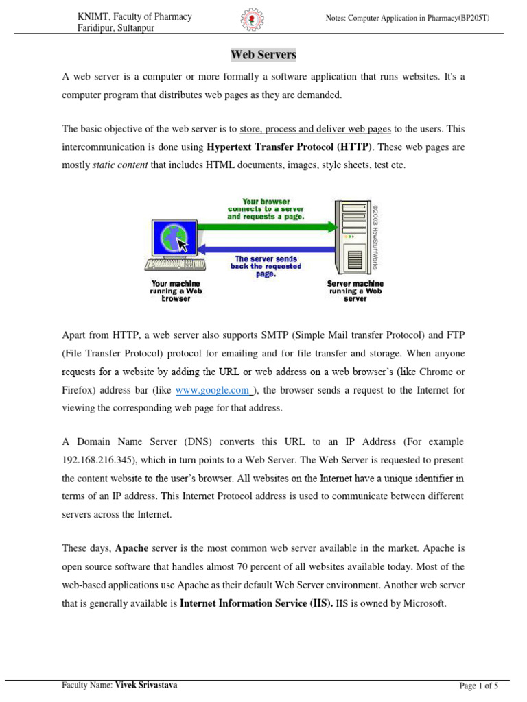 Web Servers | PDF | World Wide Web | Internet & Web
