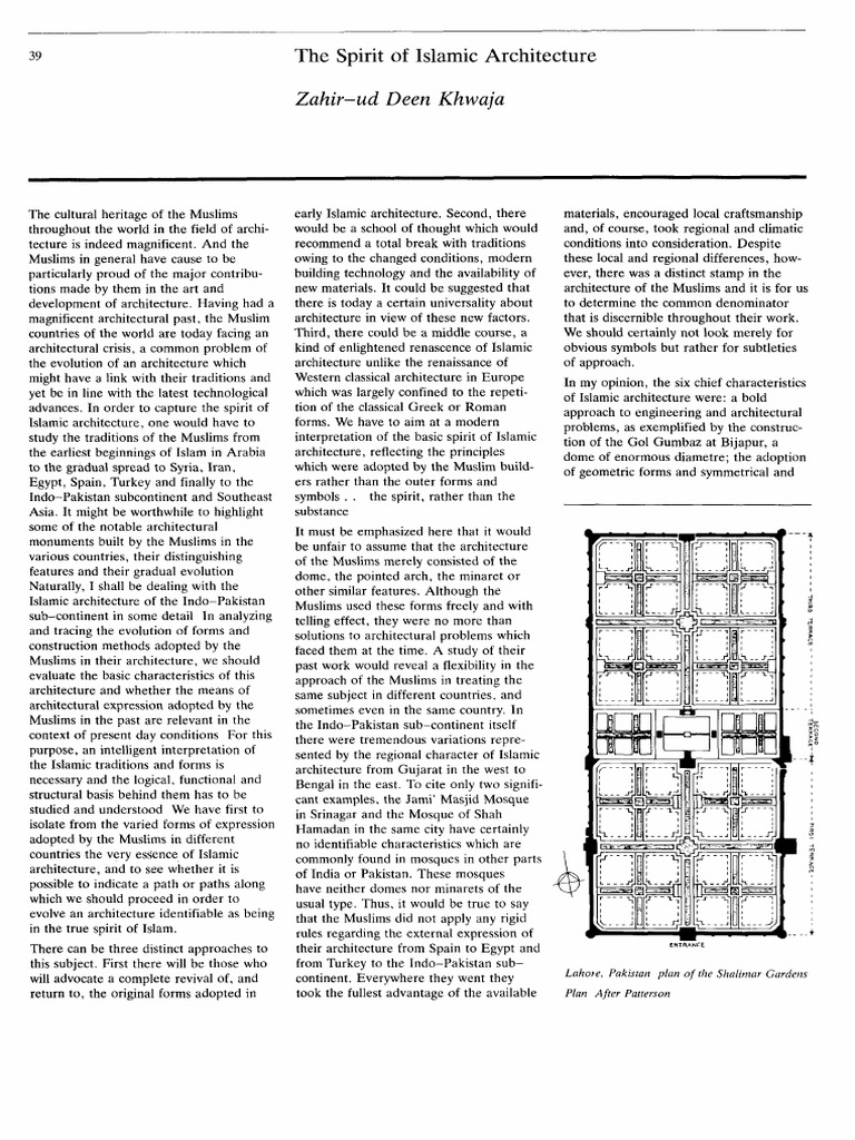 # 6 The Spirit of Islamic Architecture | PDF | Mosque | Dome