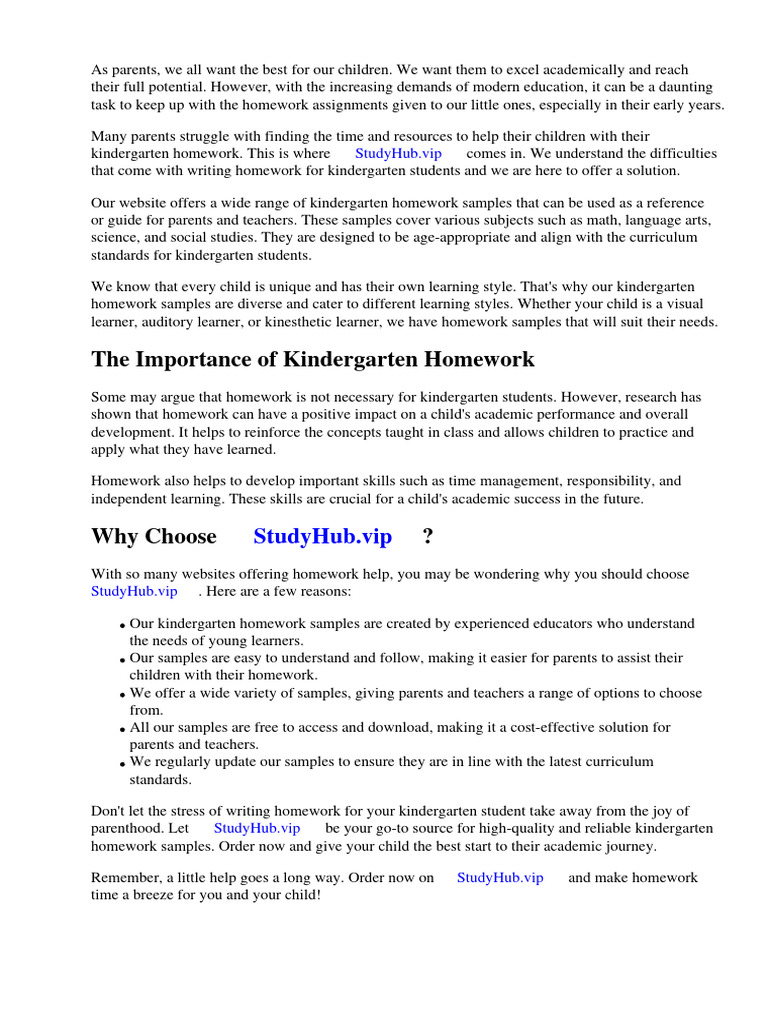 Kindergarten Homework Samples | PDF | Homework | Phonics