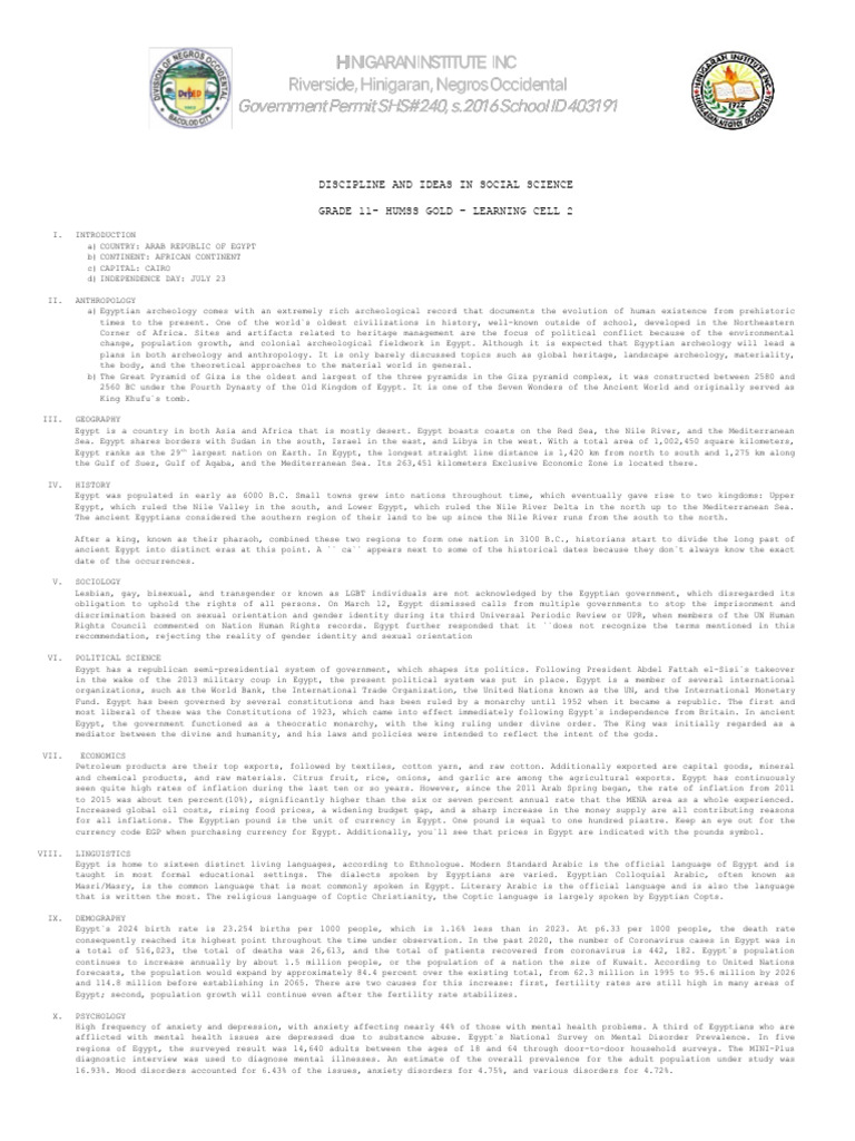 DISS | PDF | Egypt | Mental Disorder