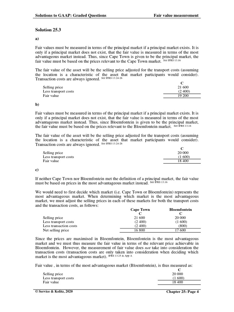 GQ Solution 25.3 | Download Free PDF | Fair Value | Market (Economics)