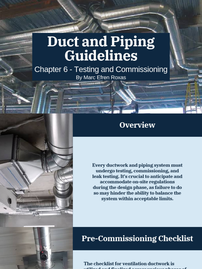 Roxas, Marc Efren A. - Duct and Piping Guidelines - Chapter 6 | PDF | Thermal Insulation | Duct ...