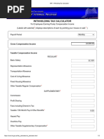 BIR Form 2316 Sample | PDF
