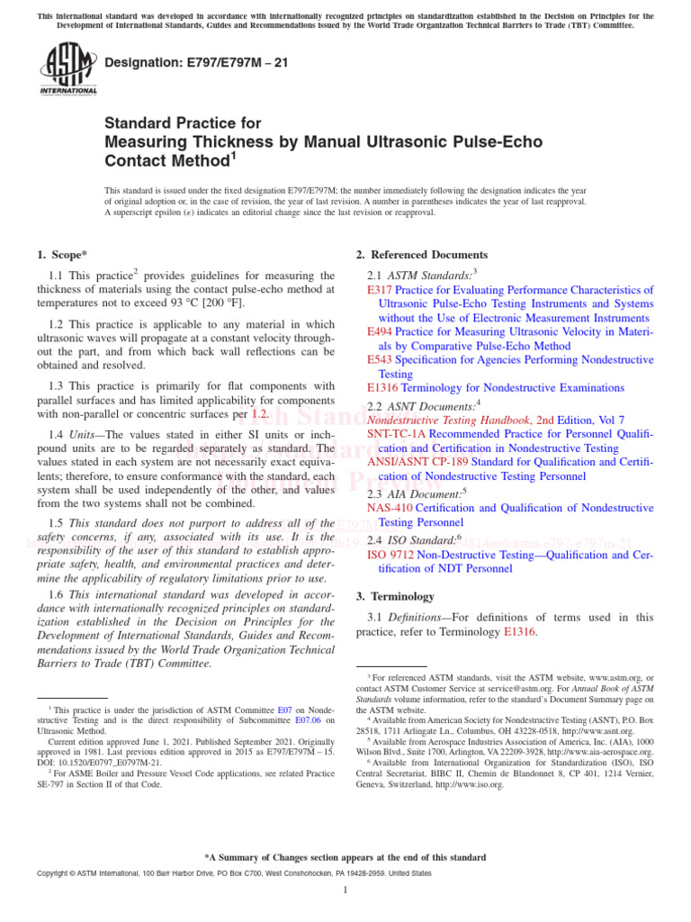 Astm E797 E797m 21 | Download Free PDF | Nondestructive Testing ...