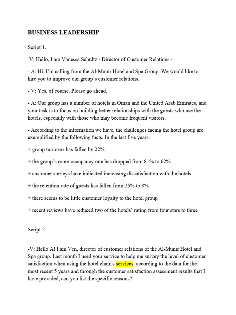 Script | PDF | Employee Retention | Business