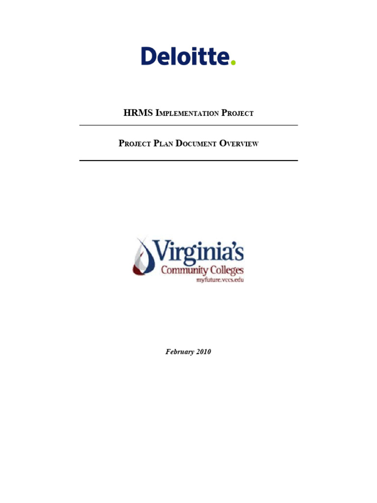 HRMS Project Plan Document Overview Final | PDF | Computing | Information Technology