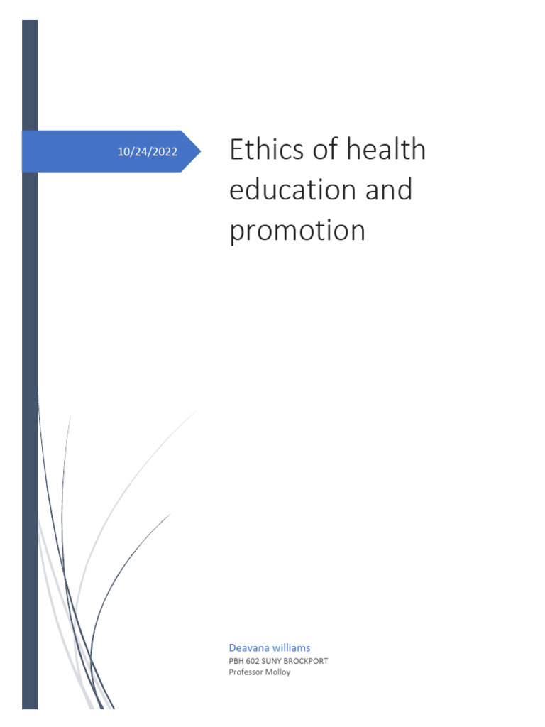 Health Educators: Ethics Guide | PDF | Liberal Arts Education