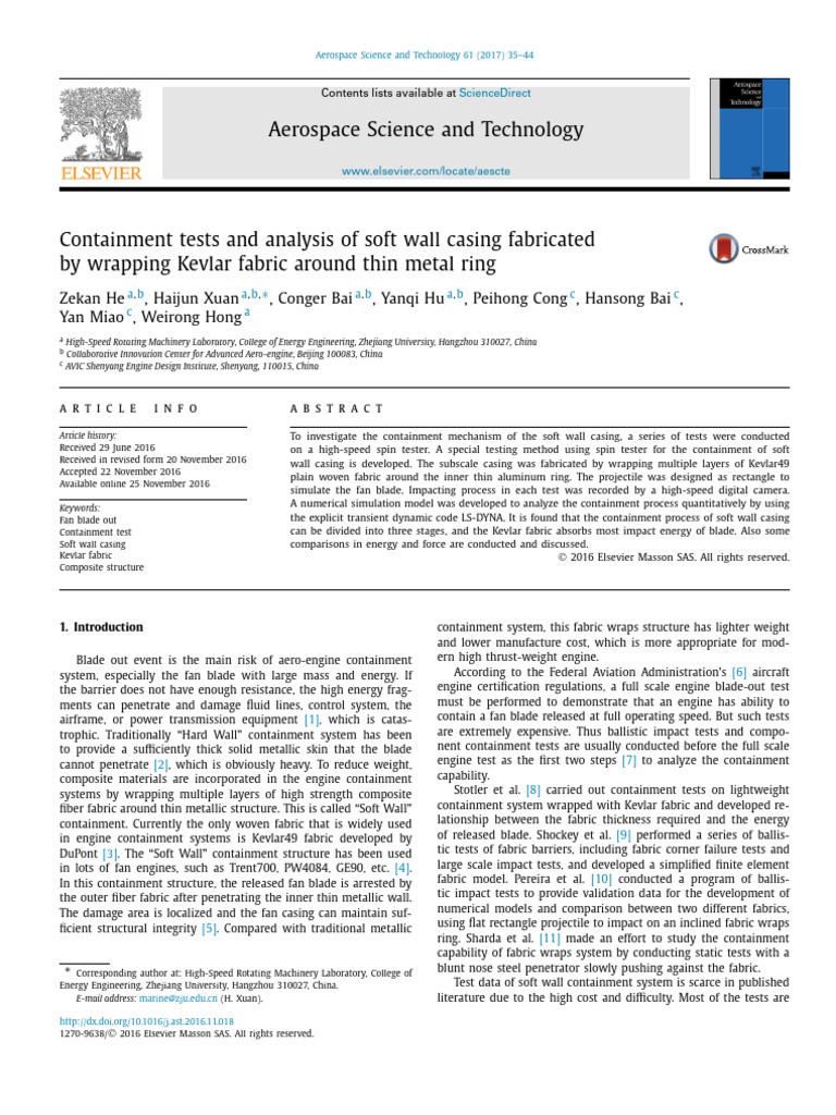 Aerospace Soft Wall Containment | PDF | Deformation (Engineering ...