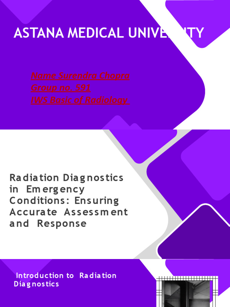 Radiology Presentation | PDF | Radioactive Contamination | Dosimetry