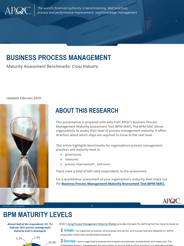 Business Process Management Maturity Assessment Benchmarks Cross ...
