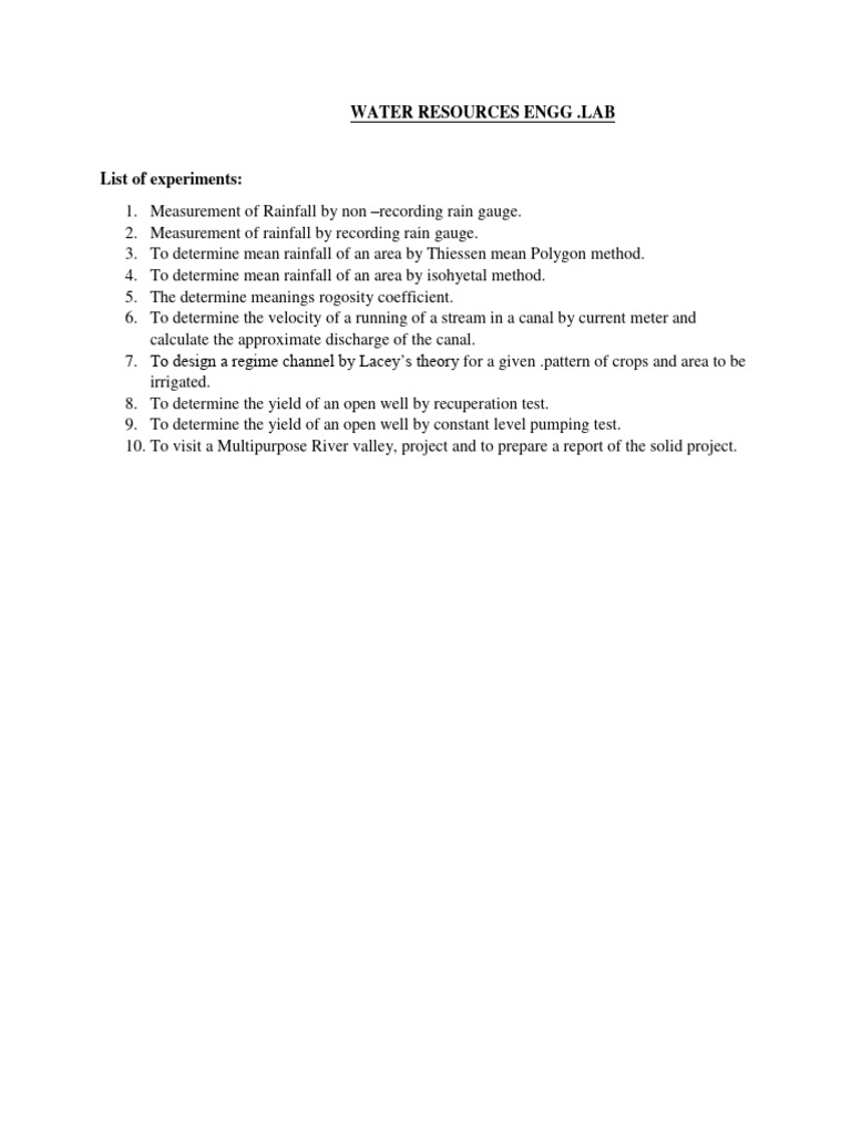 btech7th-CE-WRE LAB (3) - 1 | PDF | Force | Drag (Physics)