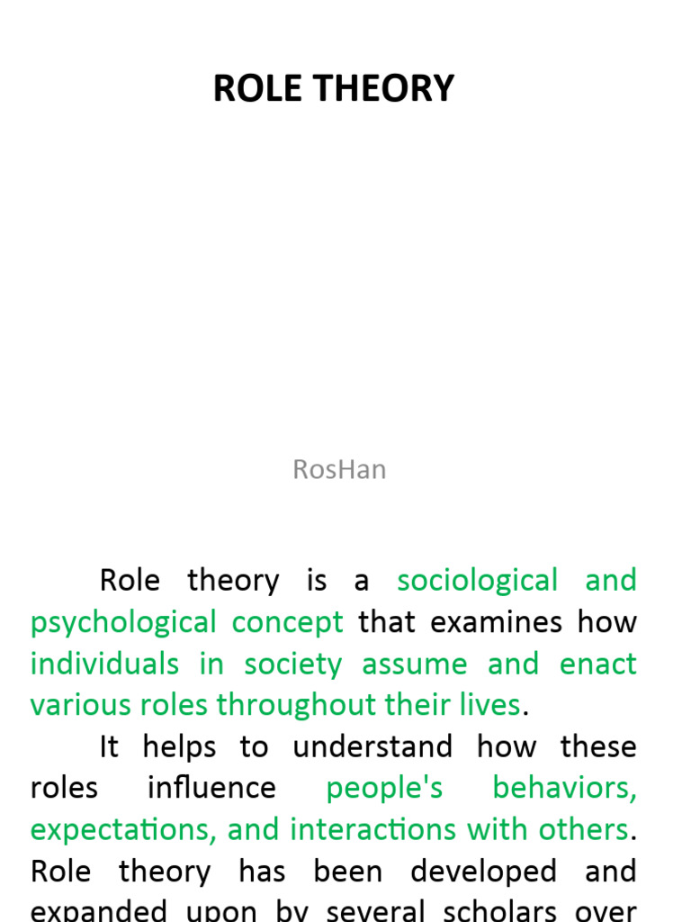 ROLE THEORY-MEAD | PDF | Sociology | Identity (Social Science)