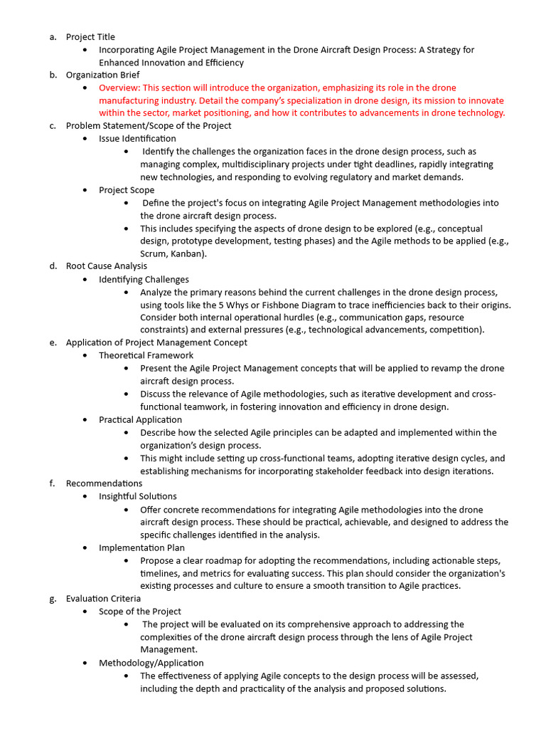 ProjectBrief Agileindrones | PDF | Agile Software Development | Project ...