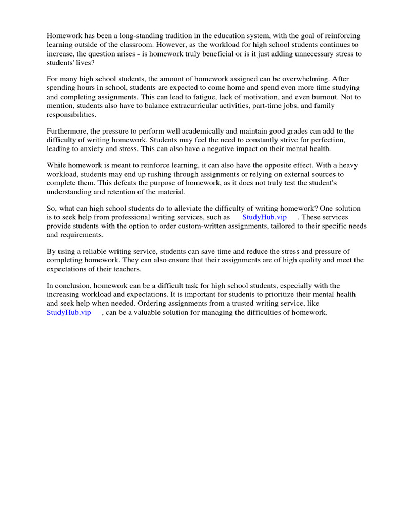 Is Homework Beneficial for Students? | PDF | Homework | Teachers