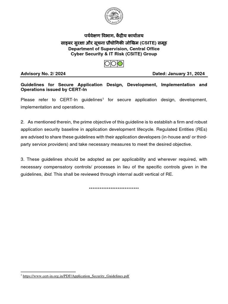 Advisory 2 of 2024 | PDF