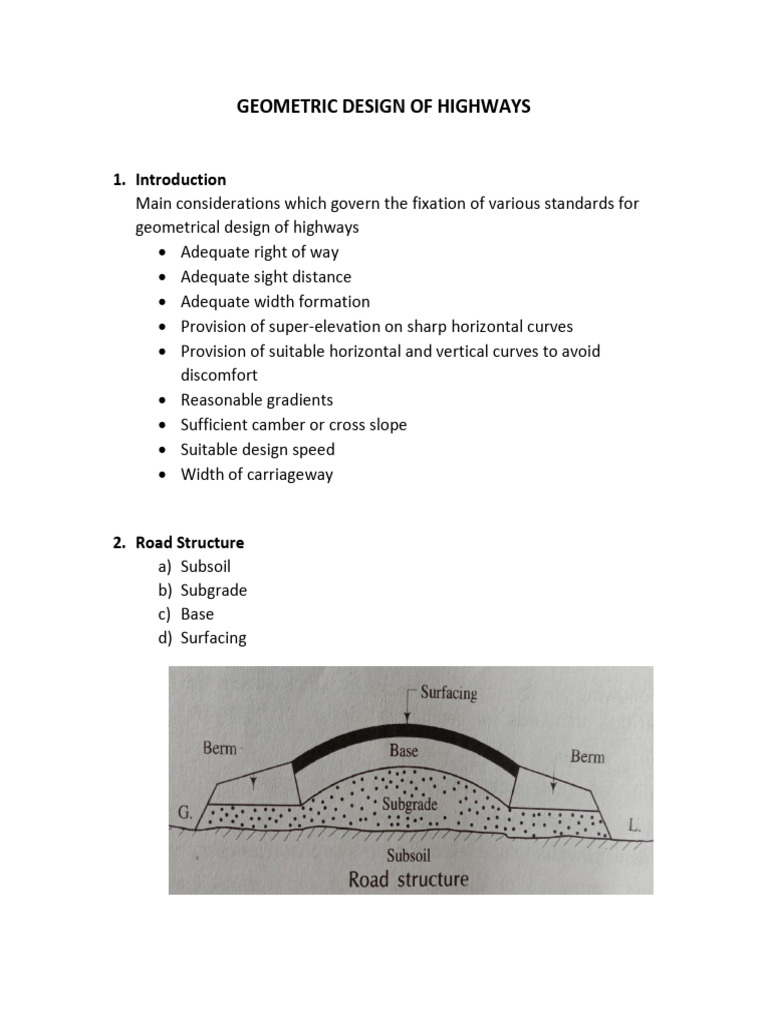 Geometric Design of Highways | PDF | Transport