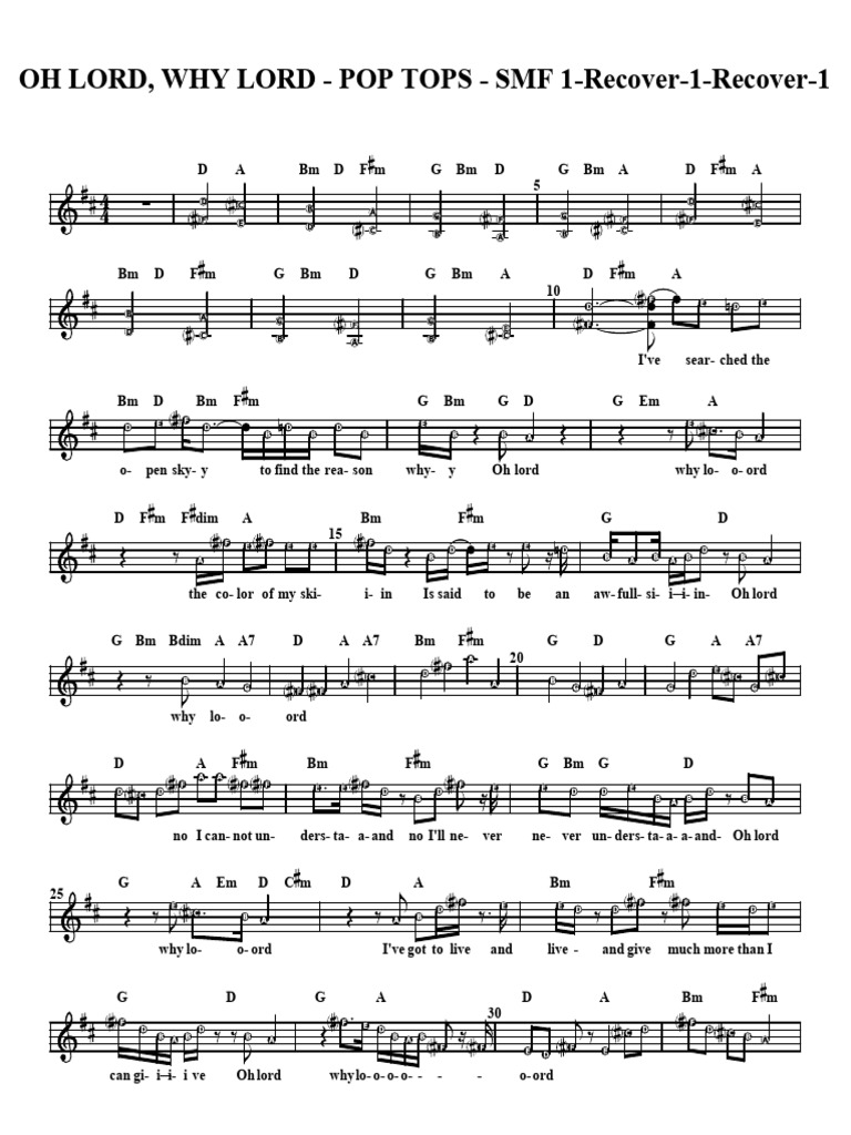 Pop Tops - Oh Lord, Why Lord | PDF