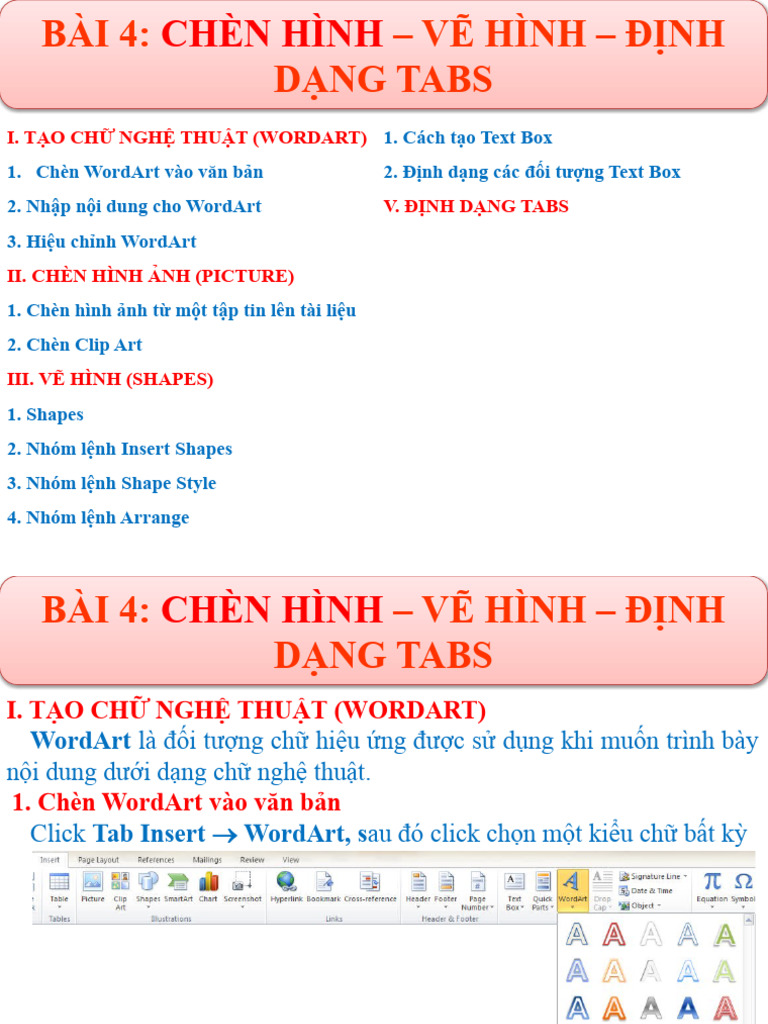 Bai 4 Chen Hinh-Ve Hinh-Dinh Dang Tabs | PDF