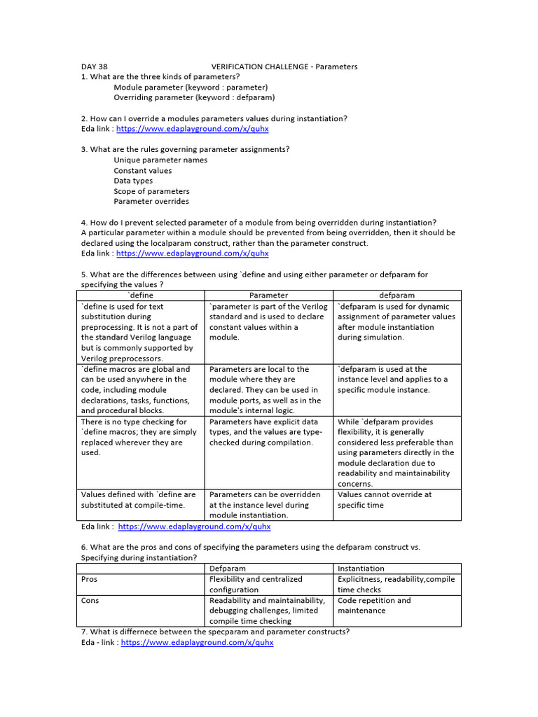 Day 38 Verification Challenge Pdf Parameter Computer Programming Scope Computer Science