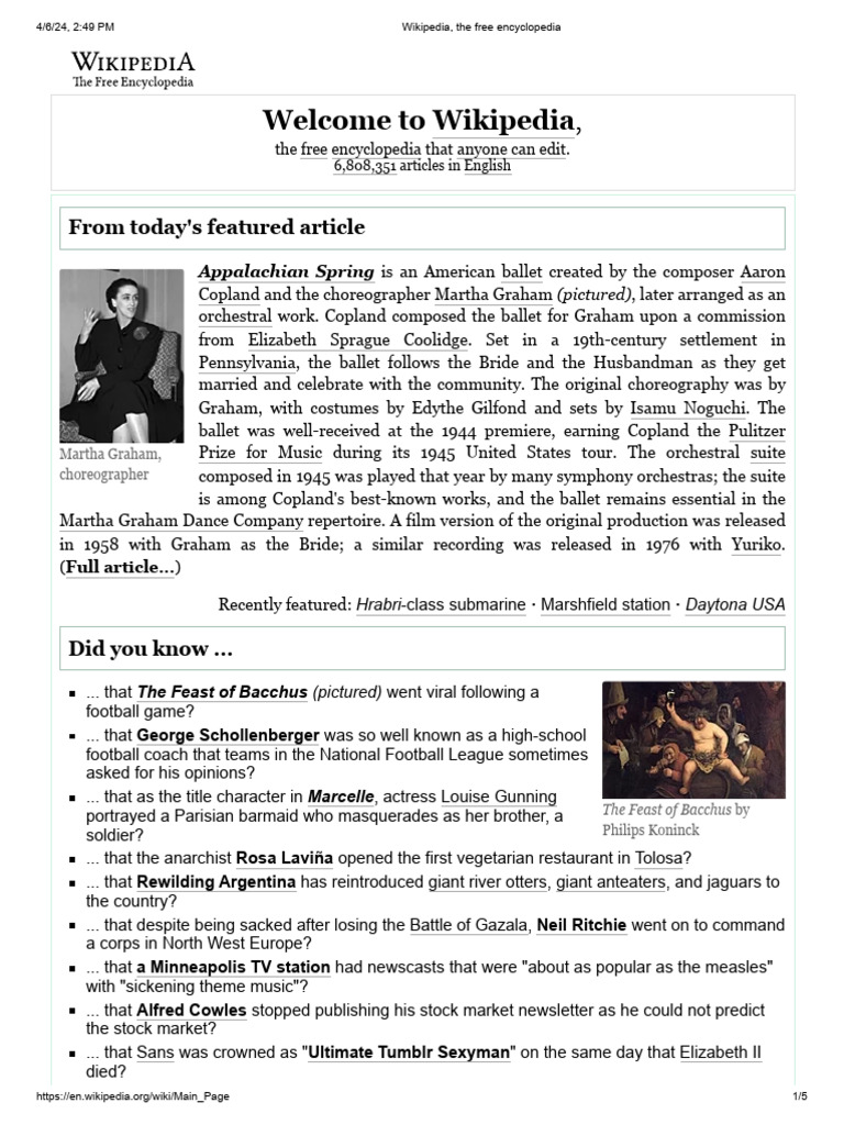 Wikipedia, The Free Encyclopedia | PDF | History
