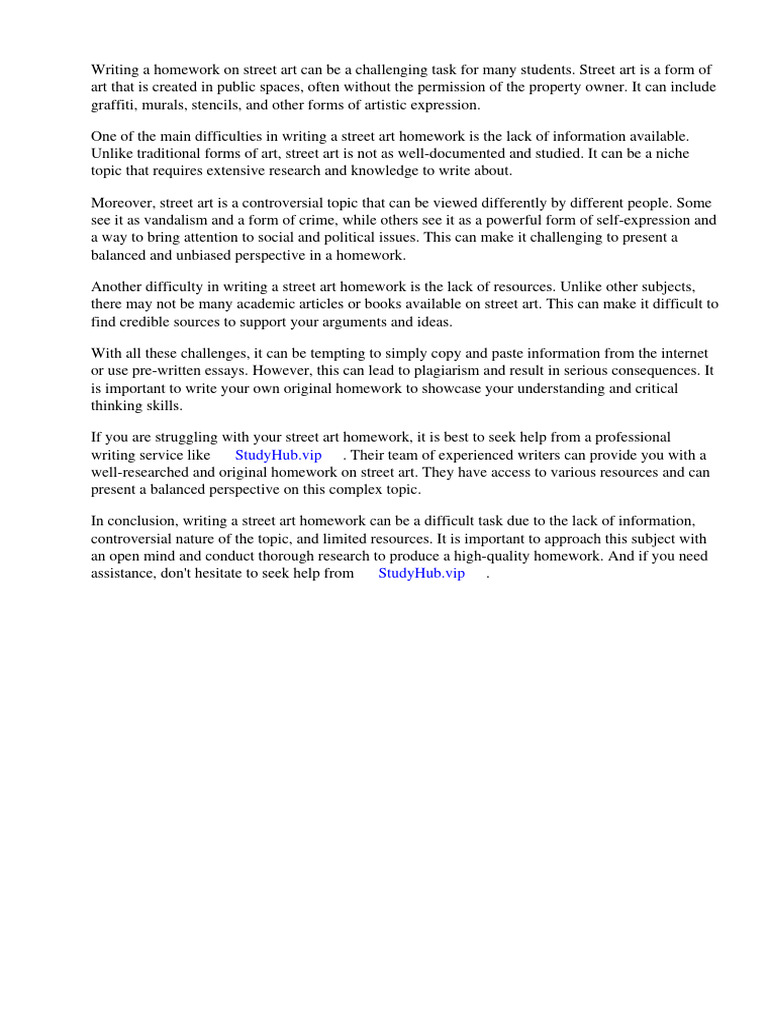 Street Art Homework | PDF | Street Art | Graffiti