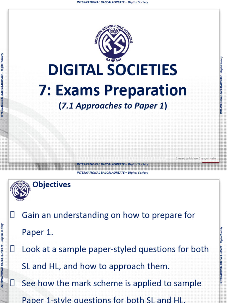 IB Digital Society Paper 1 Guide | PDF | Information | Cognition