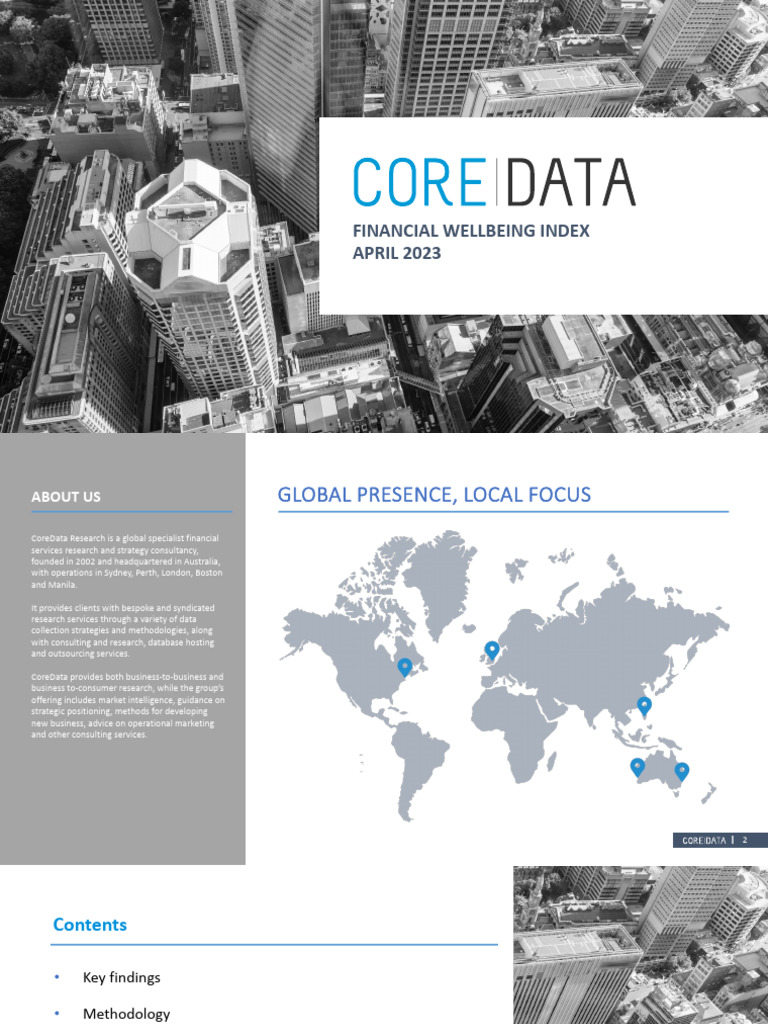 Financial Wellbeing Index April 2023 | PDF | Cost Of Living | Retirement