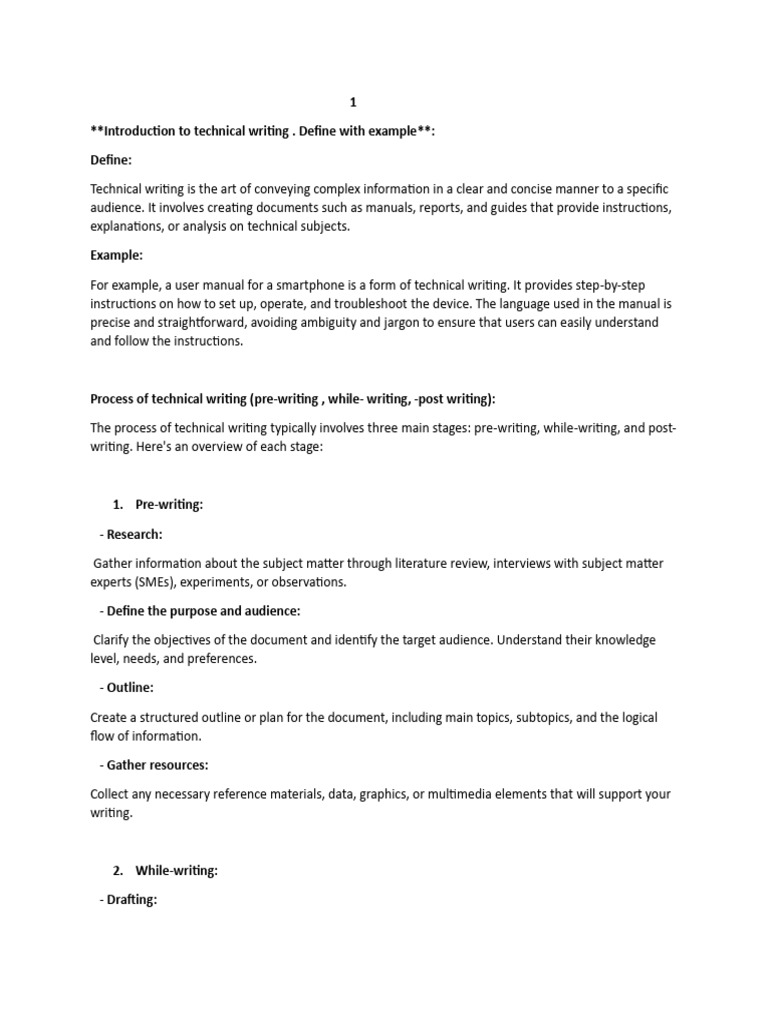 Technical Writing Notes | PDF | Feasibility Study | Essays