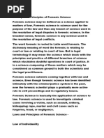 Basic Laws of Forensic Science | PDF