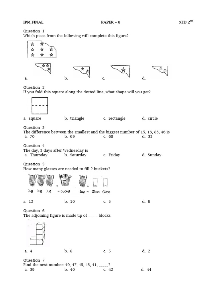 Ipm Paper 8 - 2nd PDF | PDF | Shape | Geometry