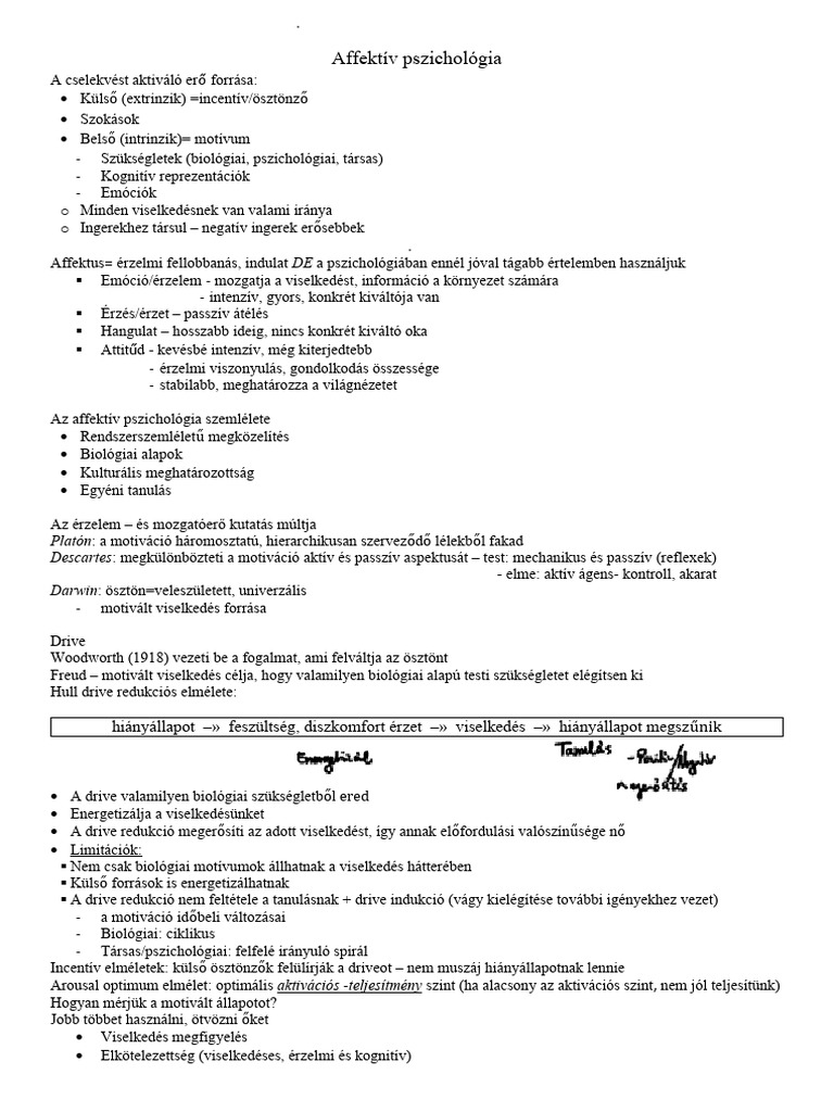 Affektív Pszichológia | PDF