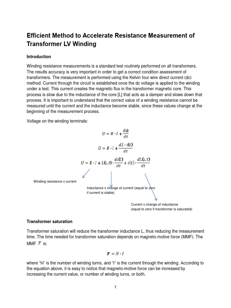 Efficient Method Pdf Transformer Inductance