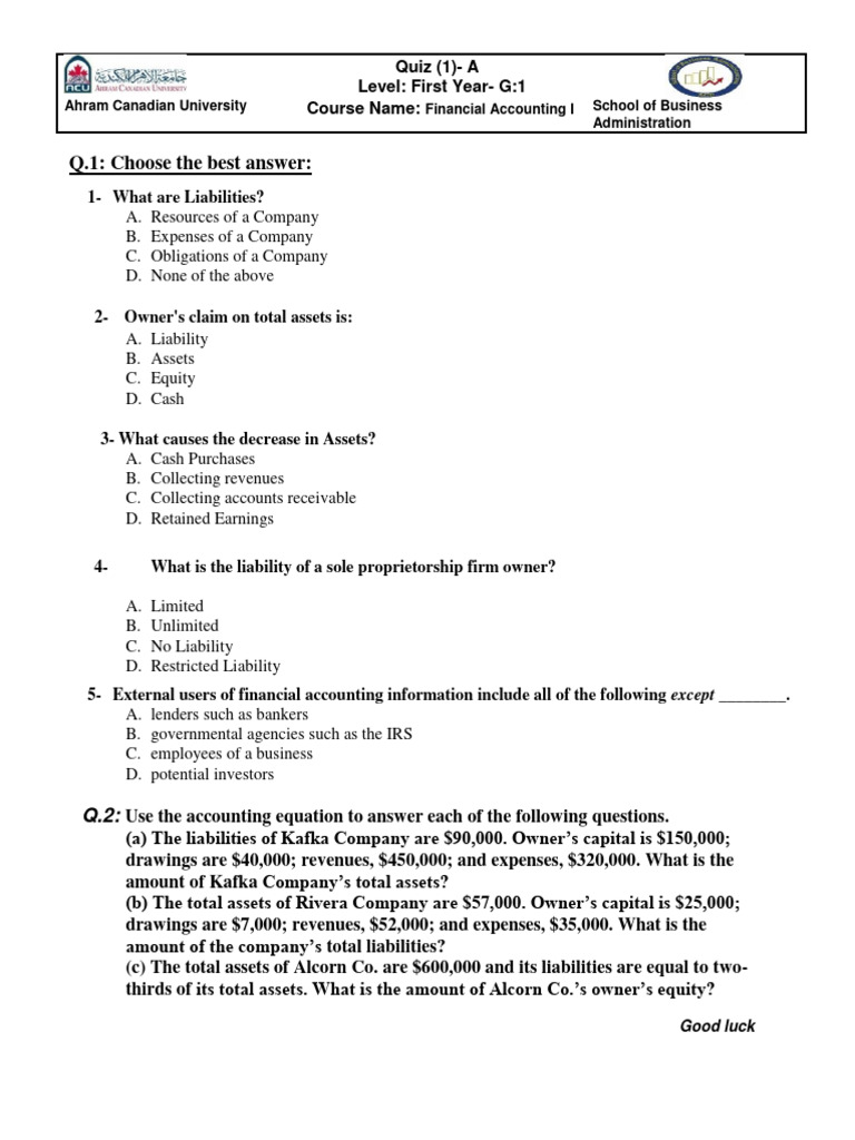 Quiz 1a | PDF